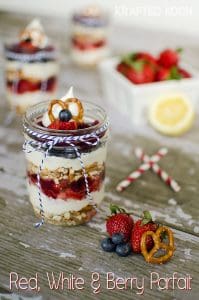 Red, White & Blue Berry Parfaits