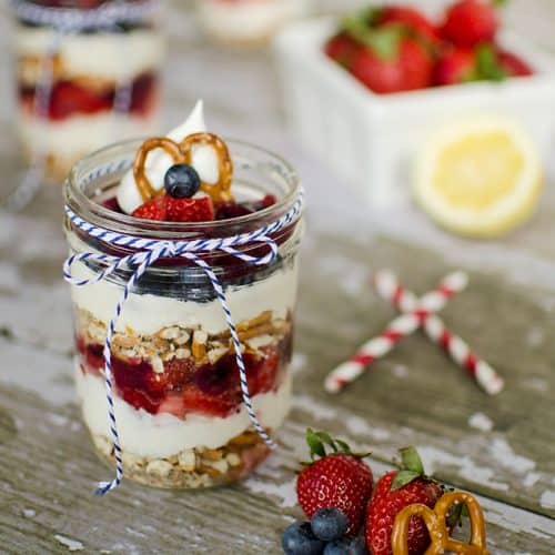 Red, White & Blue Berry Parfaits