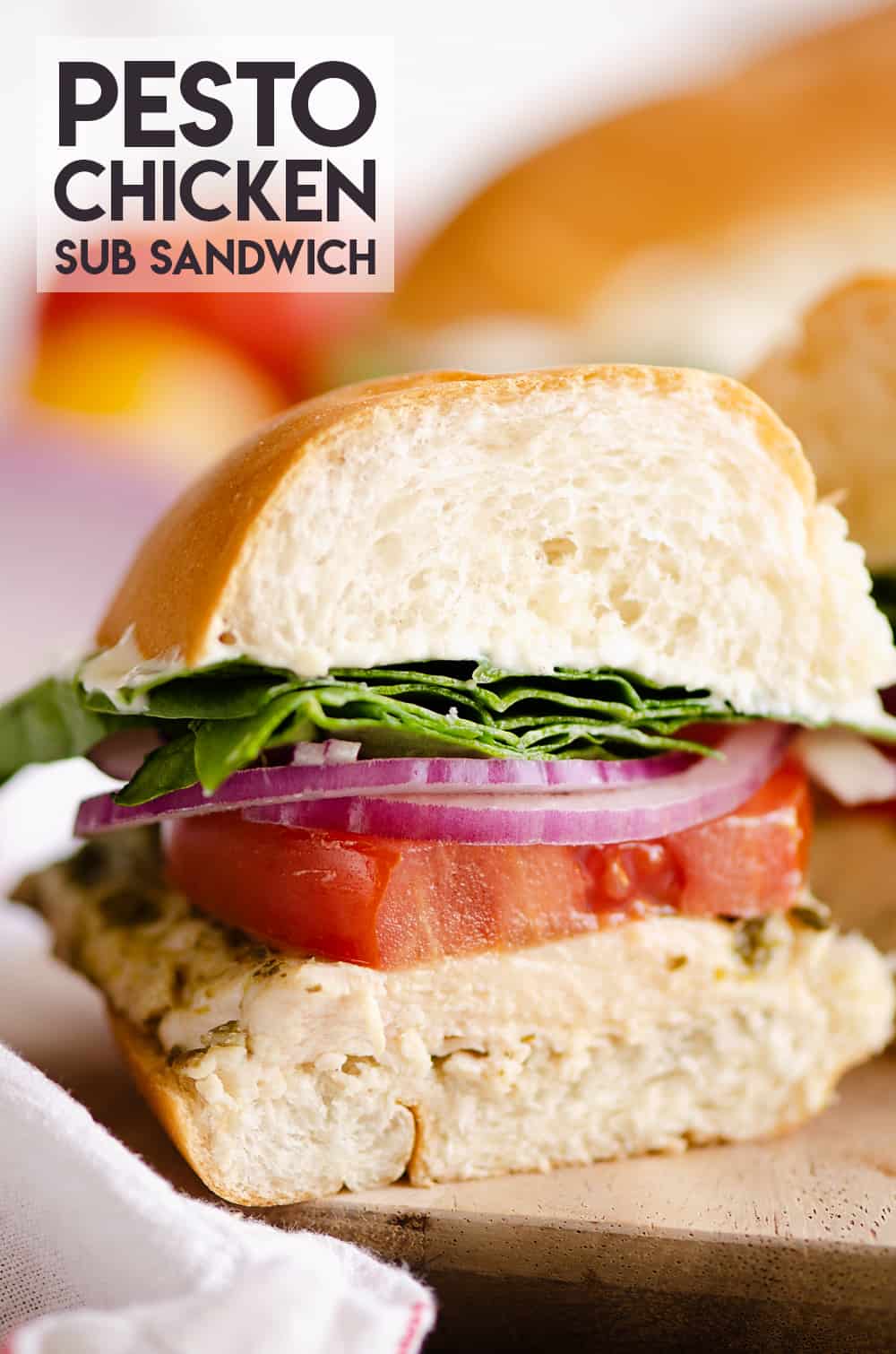 Pesto Chicken Sub Sandwich - Easy Lunch Recipe
