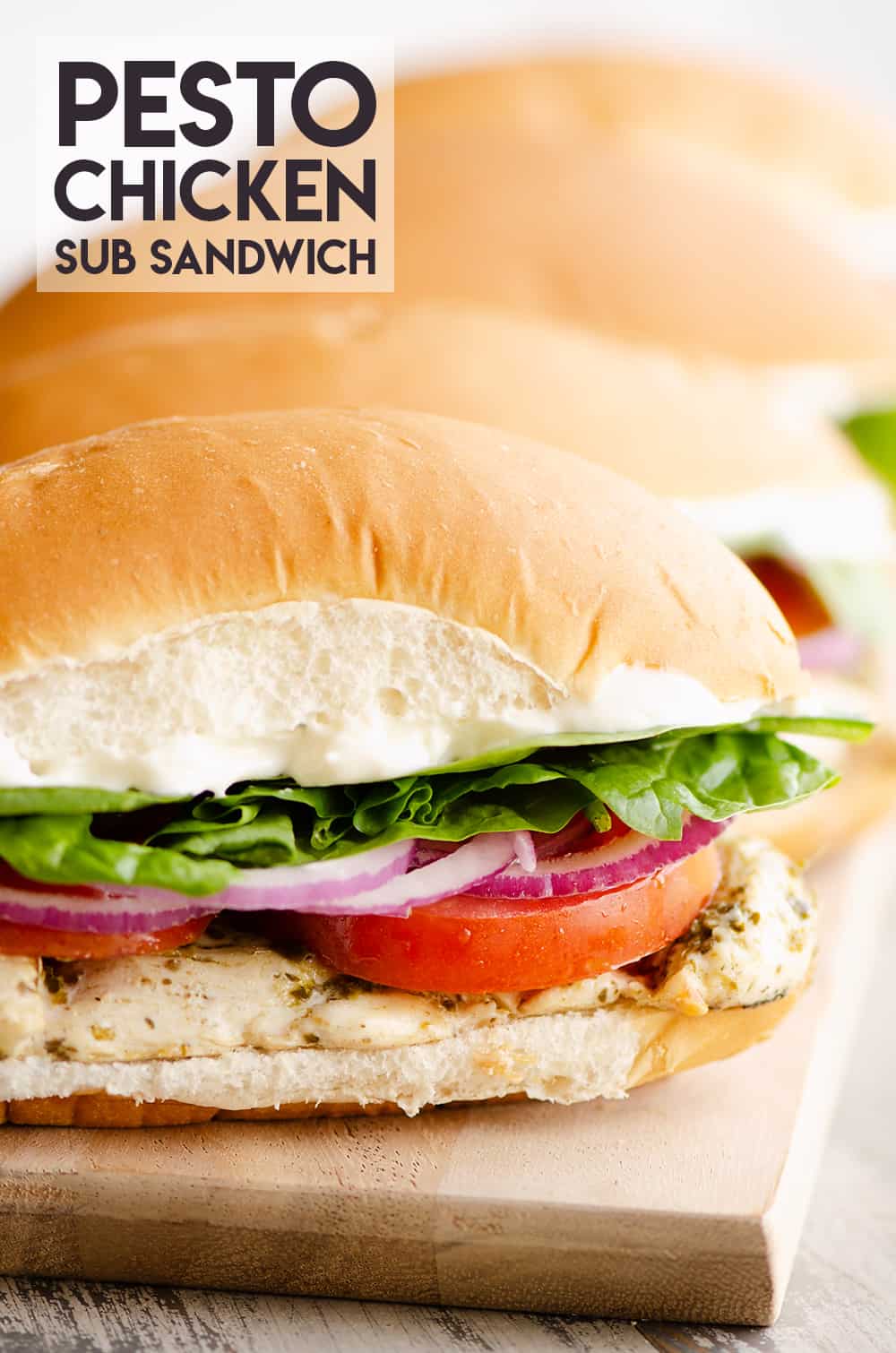 Pesto Chicken Sub Sandwich - Easy Lunch Recipe