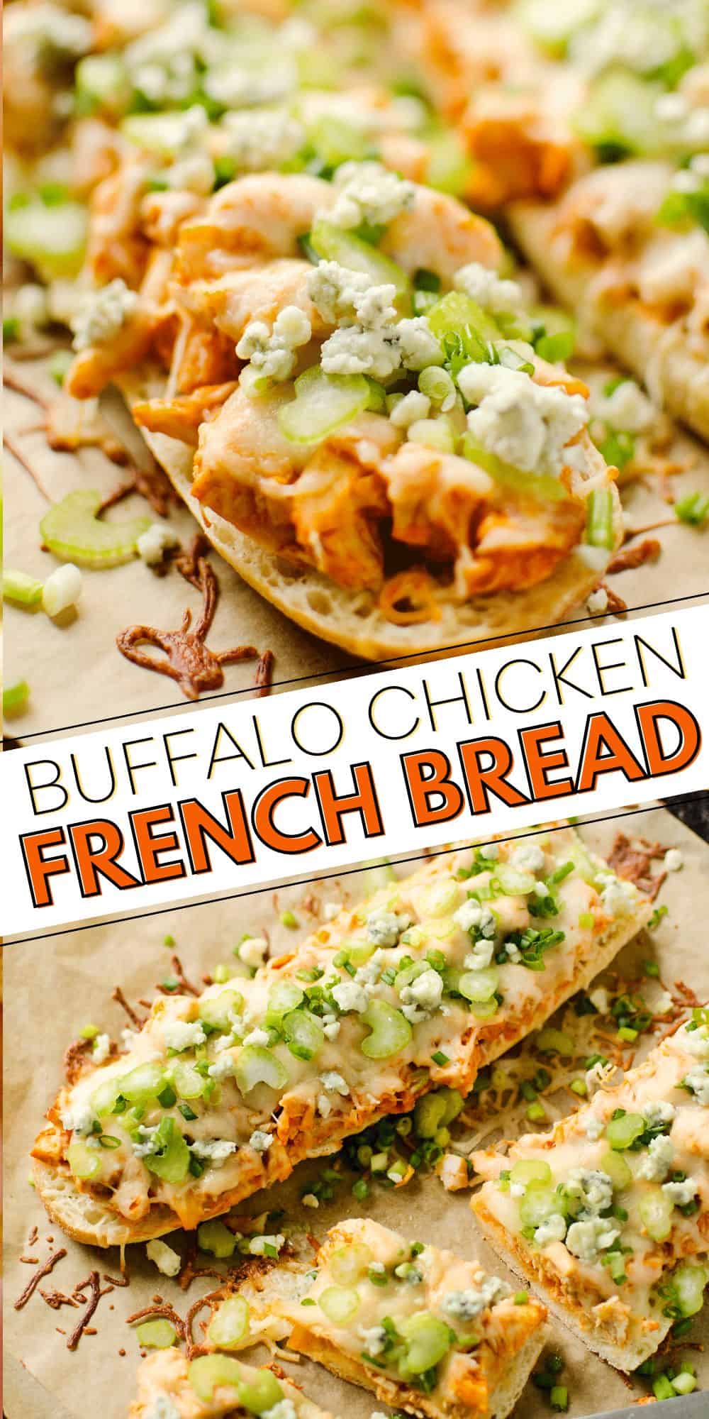 Cheesy Buffalo Chicken French Bread
