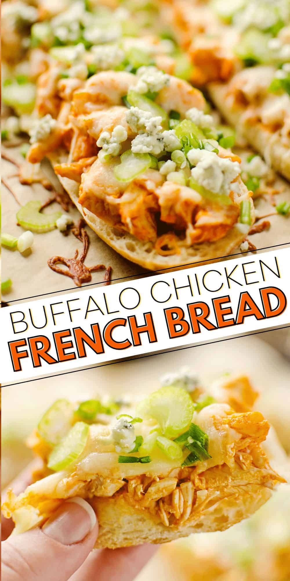Cheesy Buffalo Chicken French Bread