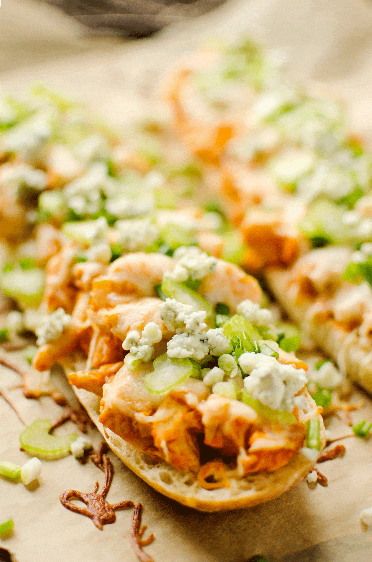 Cheesy Buffalo Chicken French Bread