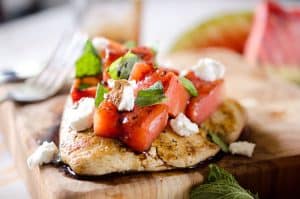 Grilled Watermelon & Balsamic Chicken