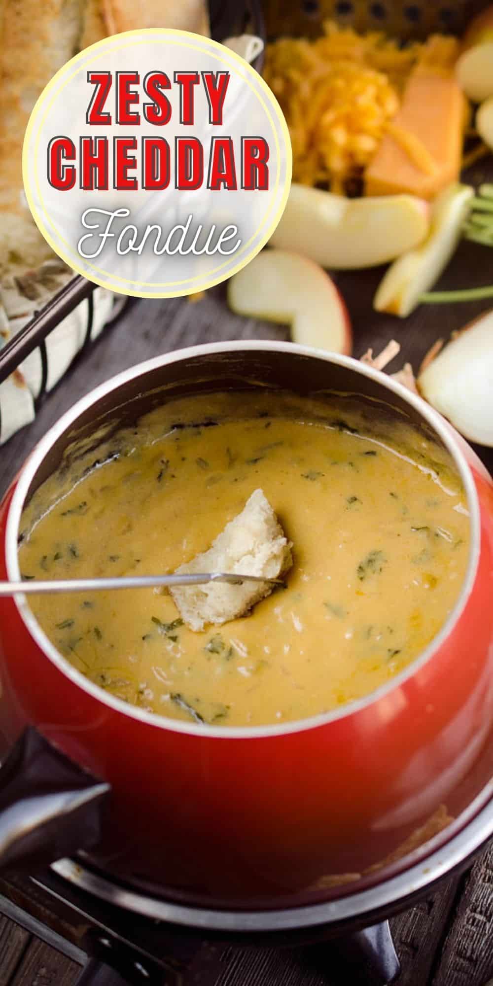 Zesty Cheddar Fondue