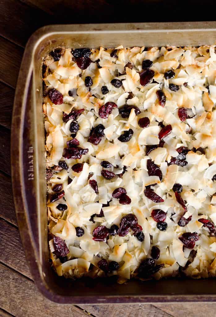 Berry Coconut Magic Bars - Easy Dessert