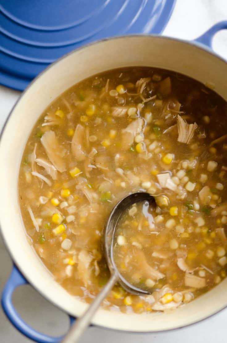 Spicy Turkey & Sweet Corn Soup - Healthy 15 Minute Meal