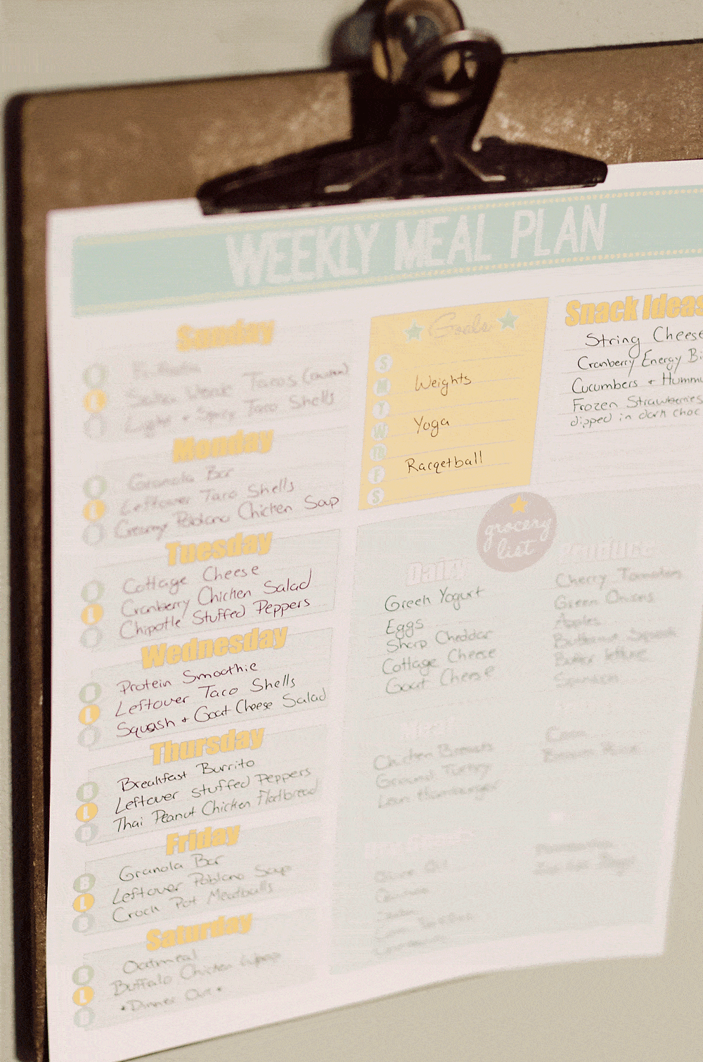 Weekly Meal Planner - The Creative Bite