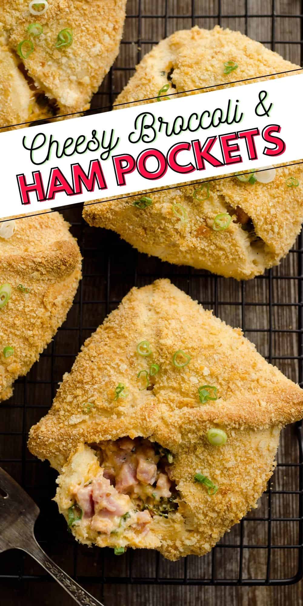 Cheesy Hot Ham & Broccoli Crescent Pockets