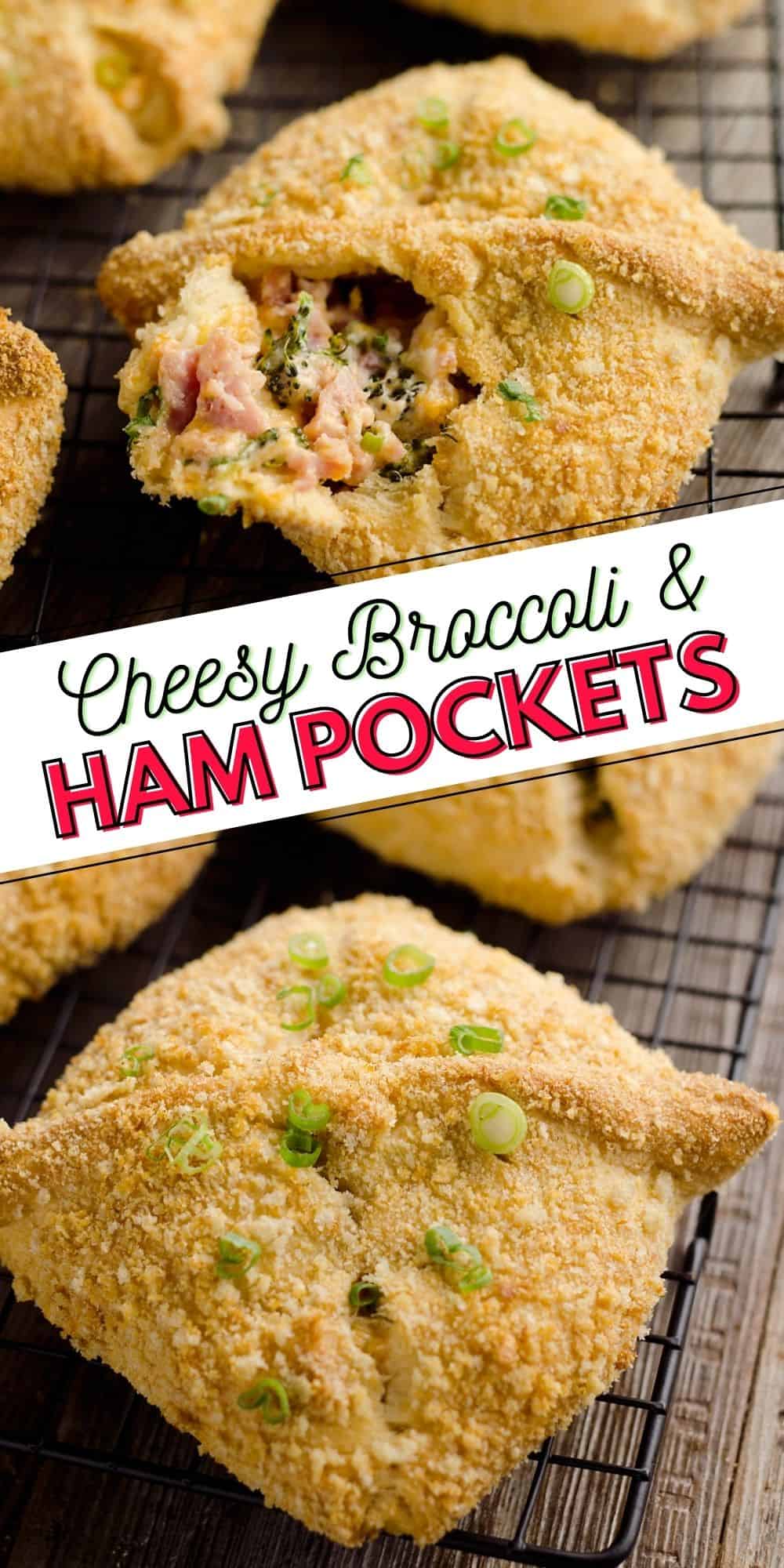 Cheesy Hot Ham & Broccoli Crescent Pockets