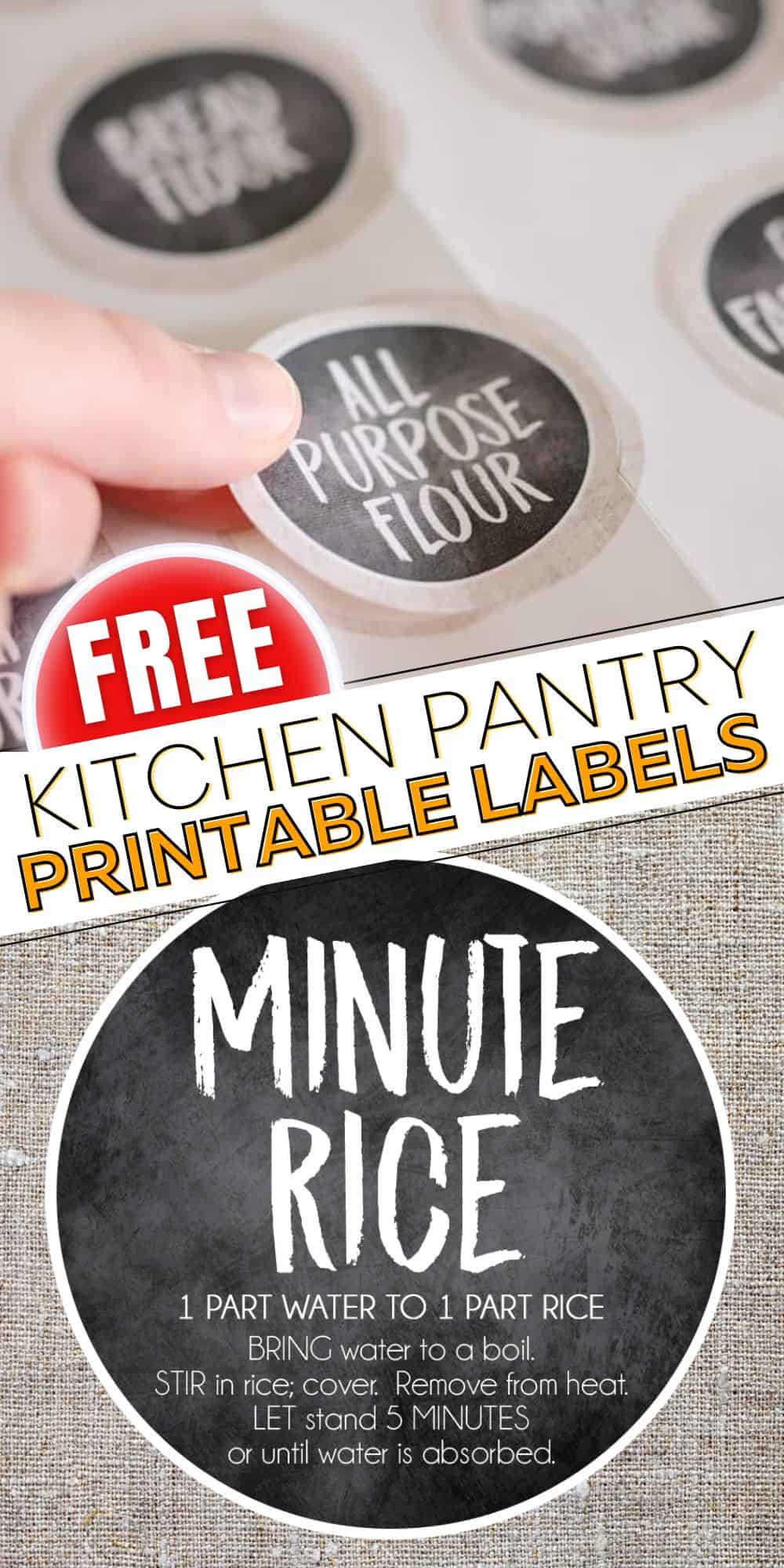 Kitchen Pantry Organization+ Free Printable Labels
