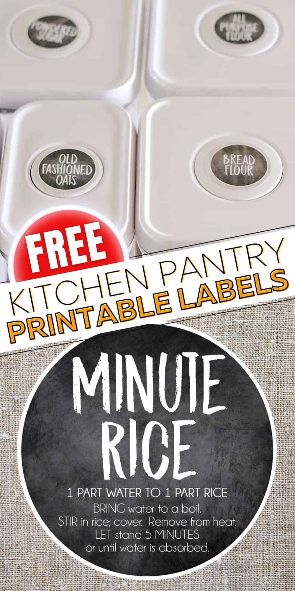 Kitchen Pantry Organization+ Free Printable Labels