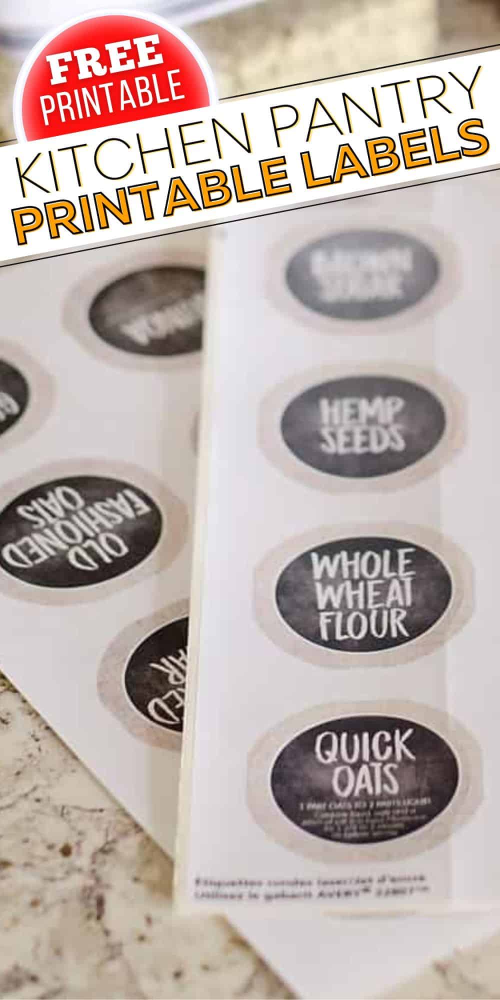 Kitchen Pantry Organization+ Free Printable Labels