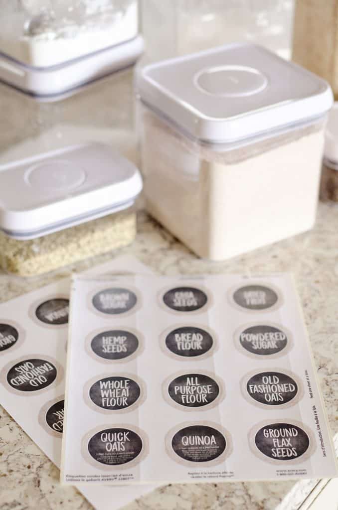 Kitchen Pantry Organization+ Free Printable Labels