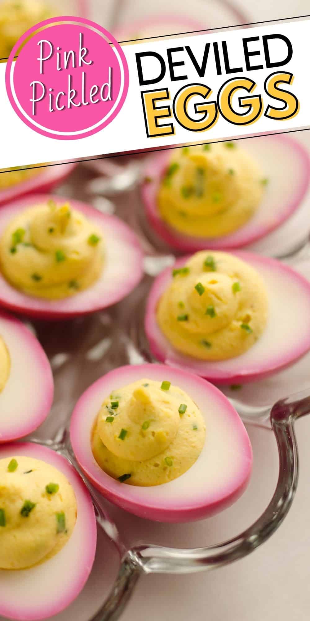 Pink Pickled Deviled Eggs