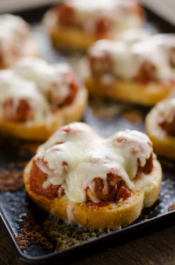 Cheesy Texas Toast Meatball Sliders - 20 Minute Meal