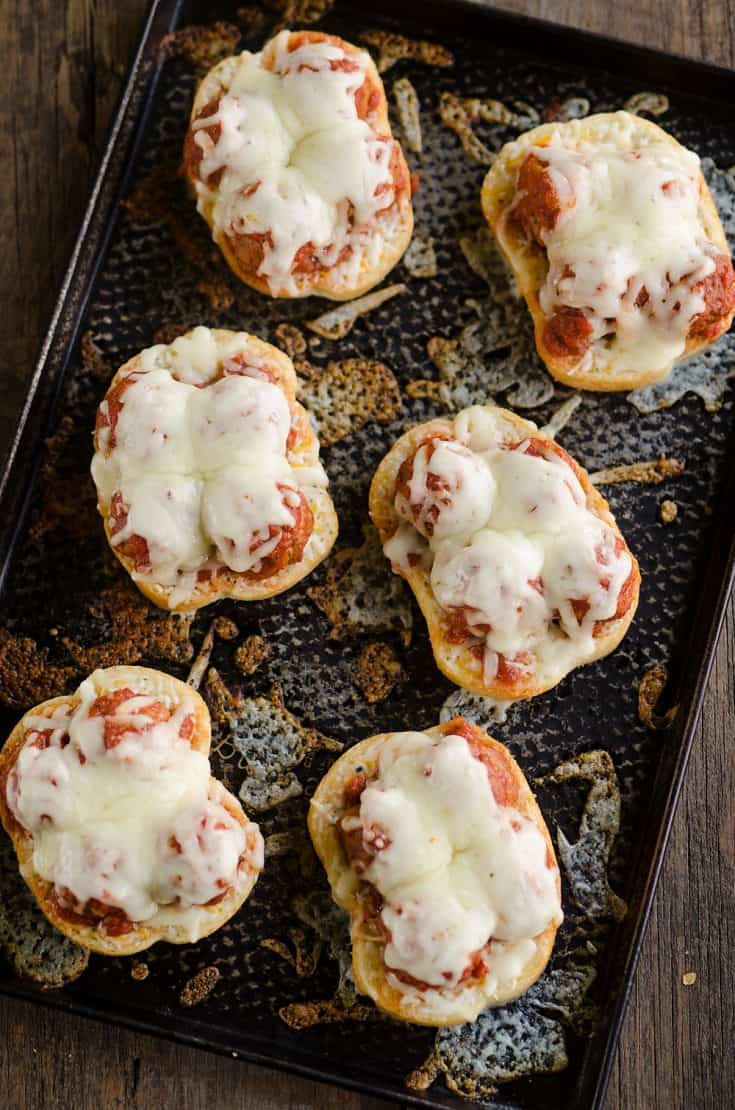 Cheesy Texas Toast Meatball Sliders - 20 Minute Meal