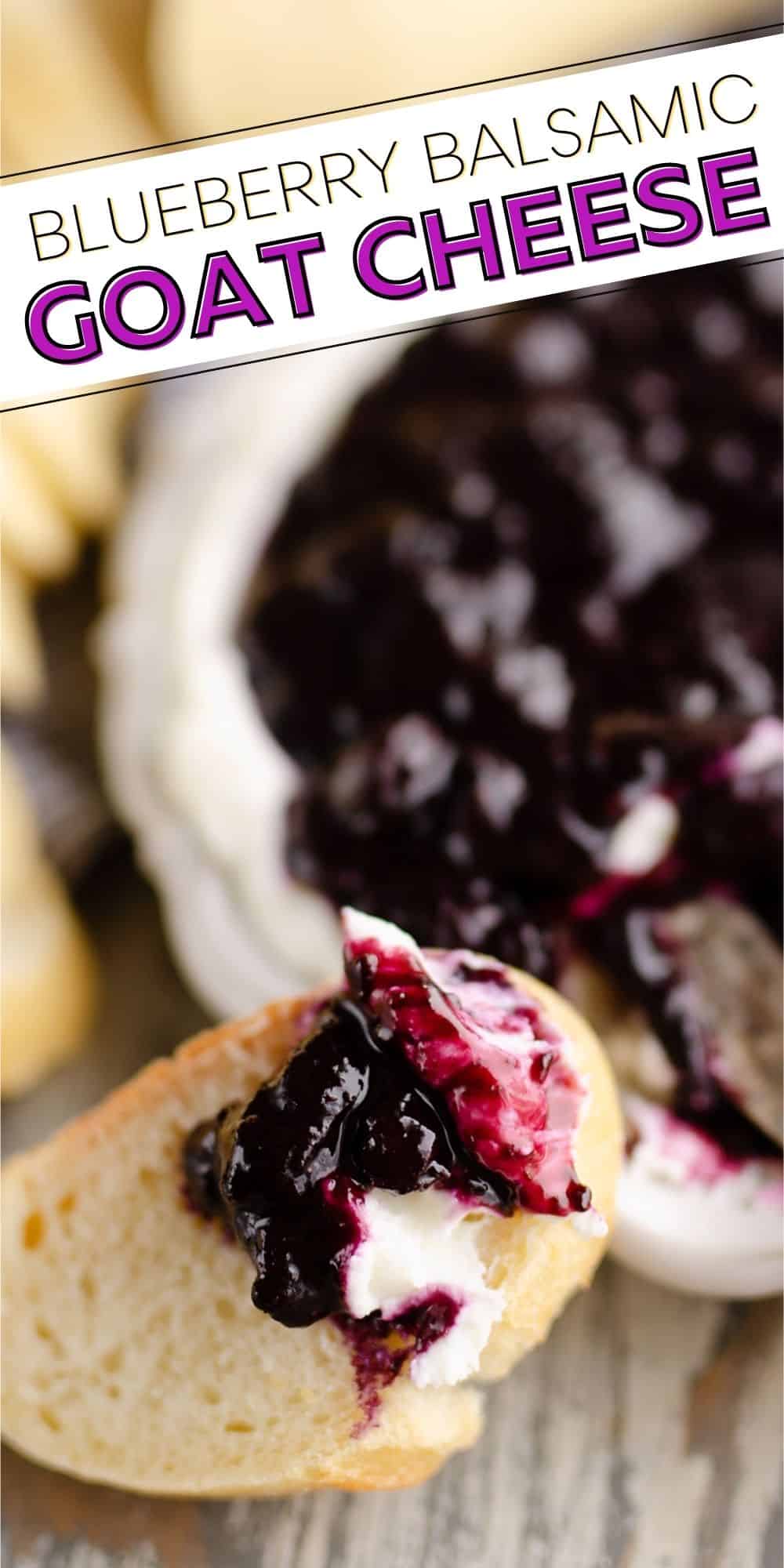 Blueberry Balsamic Goat Cheese Appetizer - 15 Minute Recipe