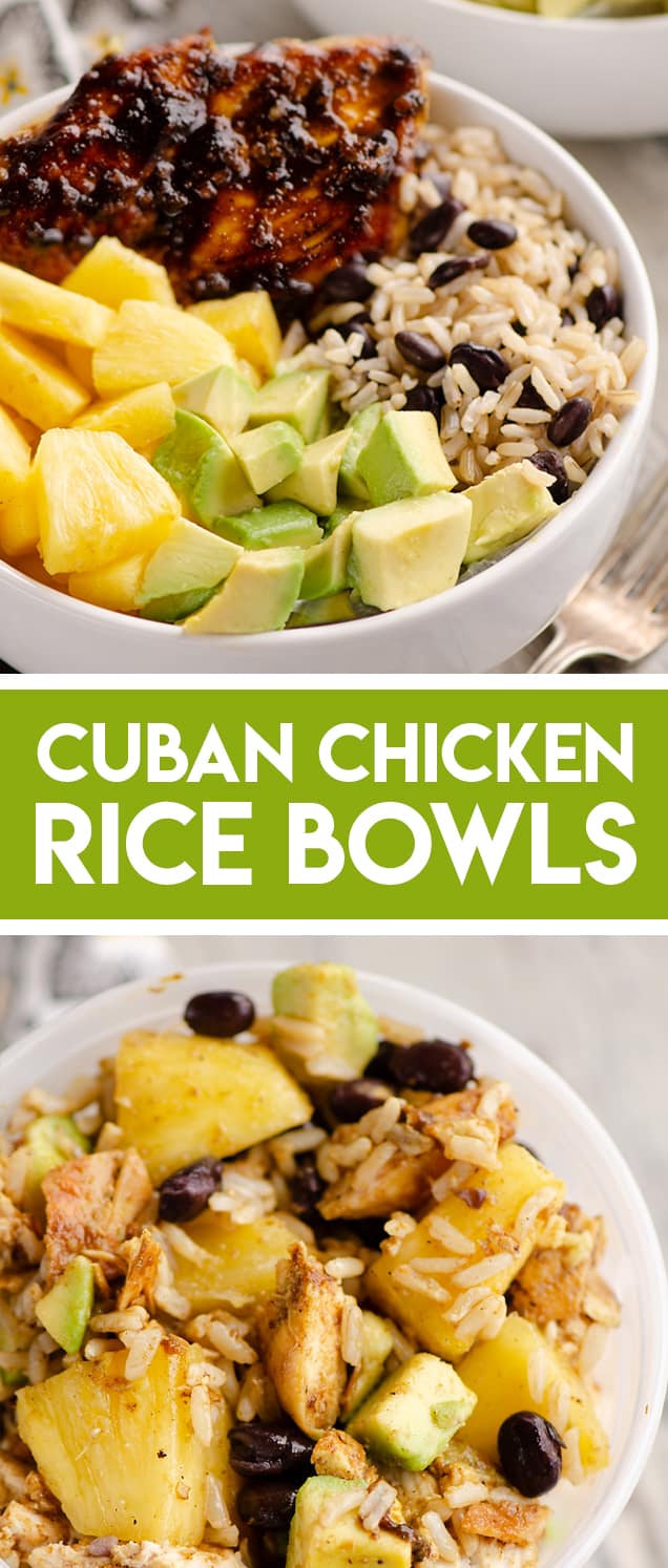Cuban Chicken Rice Bowl - Healthy Meal Prep