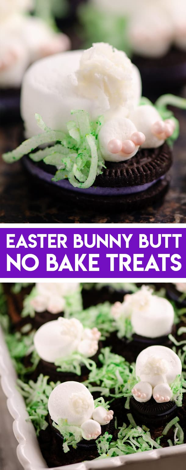 Easter Bunny Butt No Bake Treats