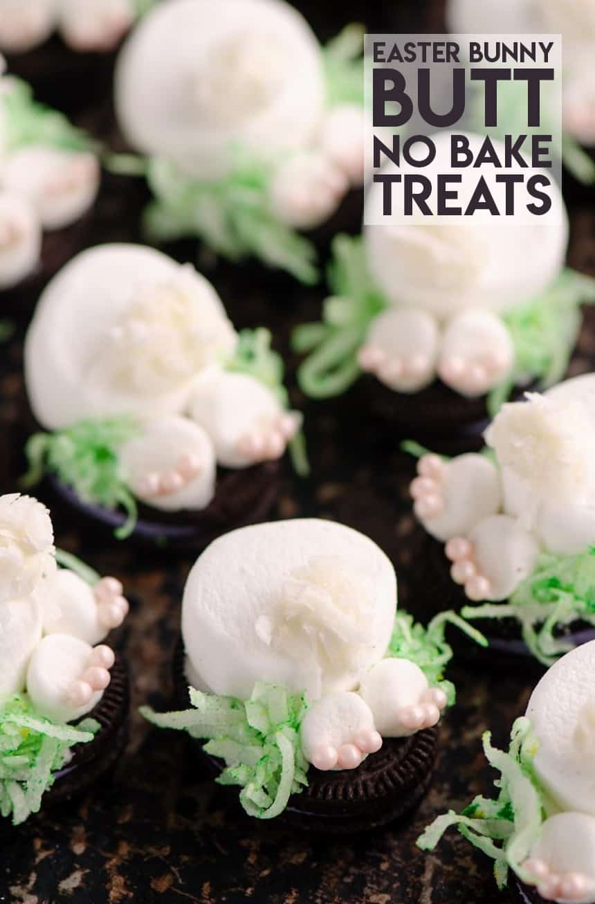 Easter Bunny Butt No Bake Treats