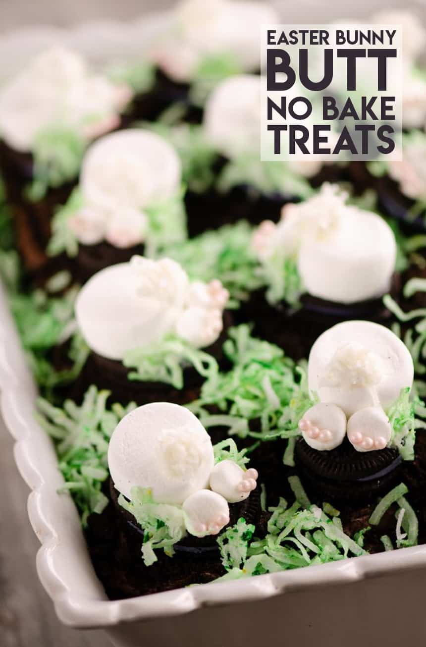 Easter Bunny Butt No Bake Treats