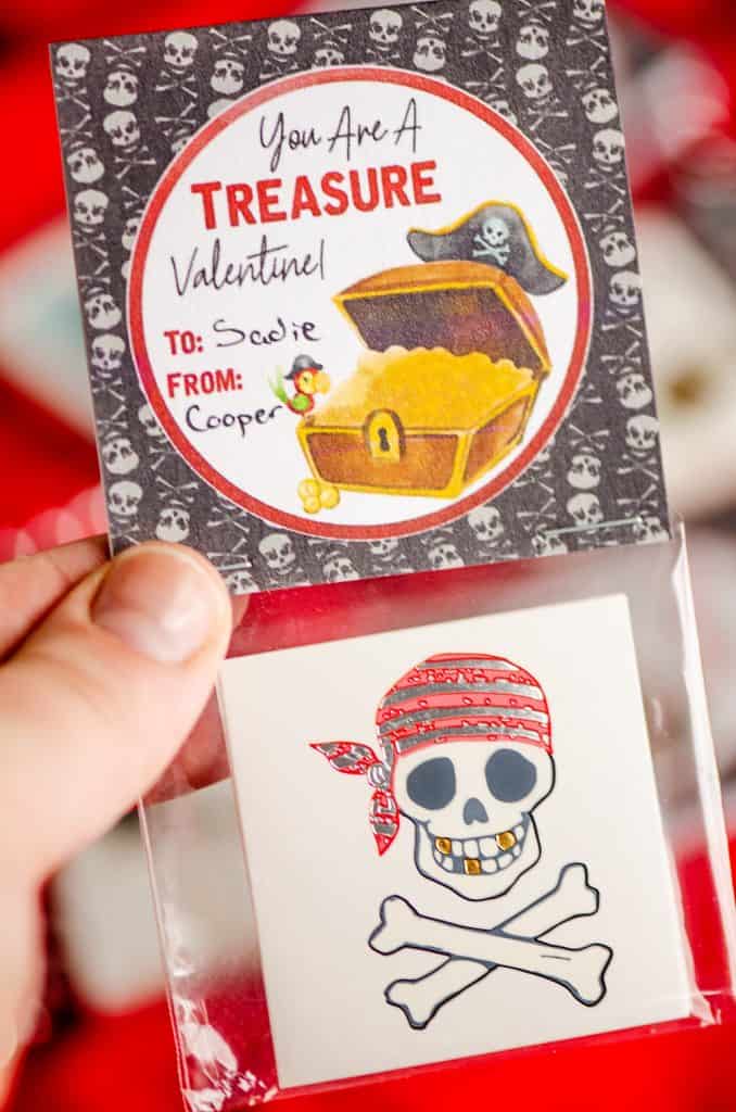 Free Printable Pirate Tattoo Valentines