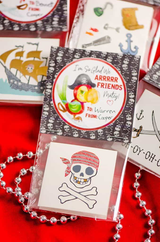 Free Printable Pirate Tattoo Valentines