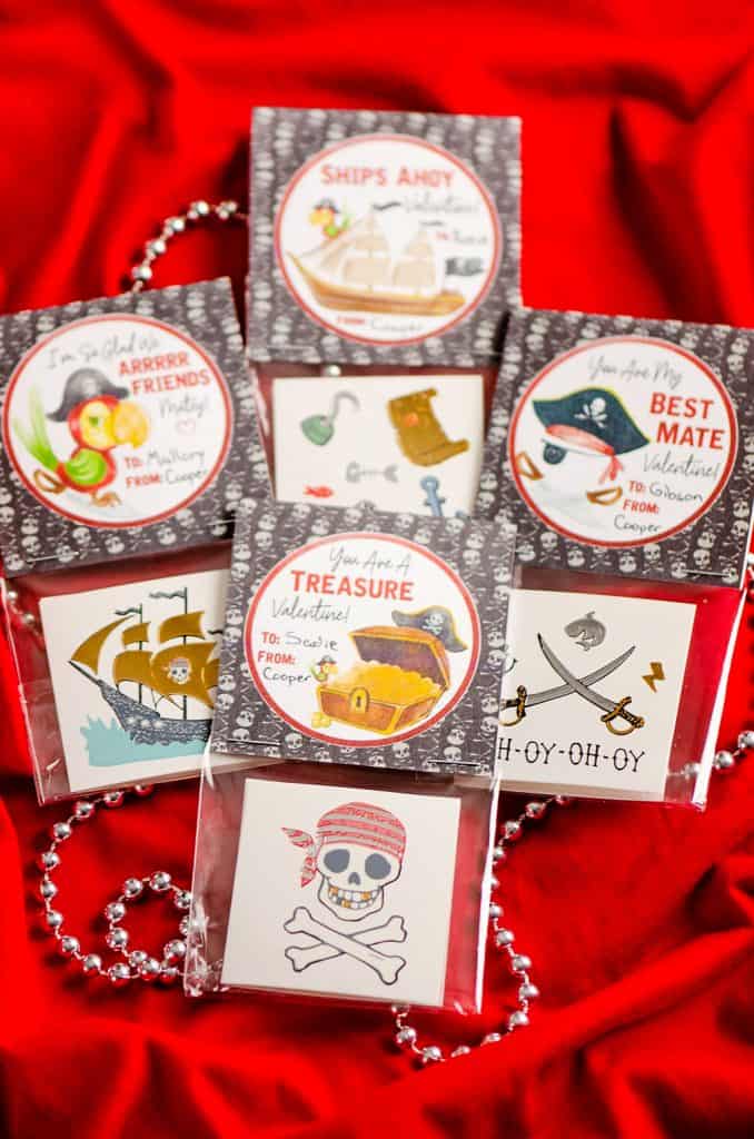 Free Printable Pirate Tattoo Valentines