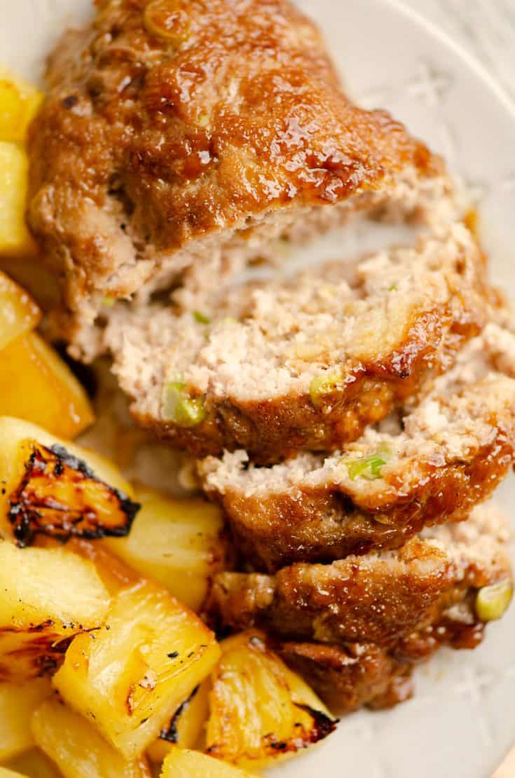 Roasted Pineapple Meatloaf Sheet Pan Dinner