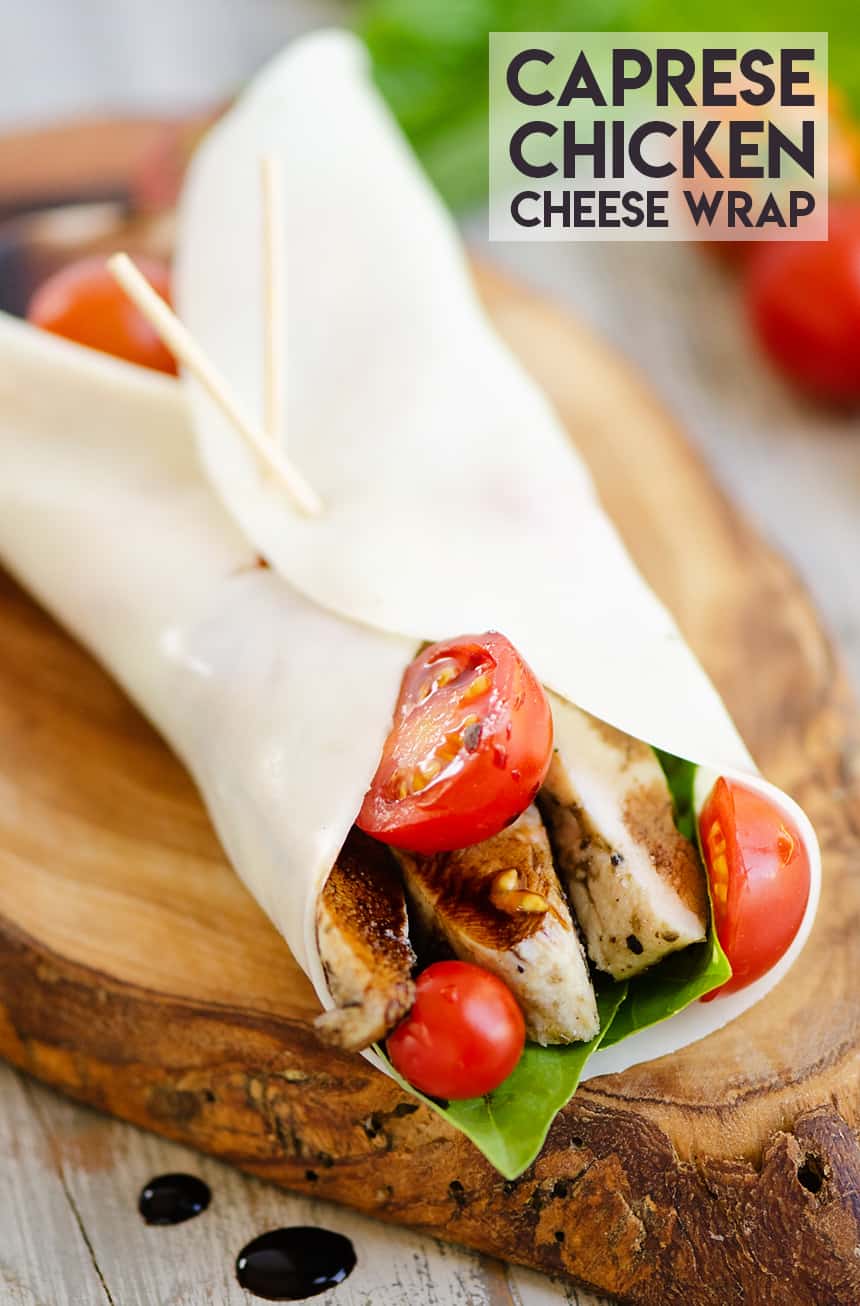 Caprese Chicken Cheese Wrap
