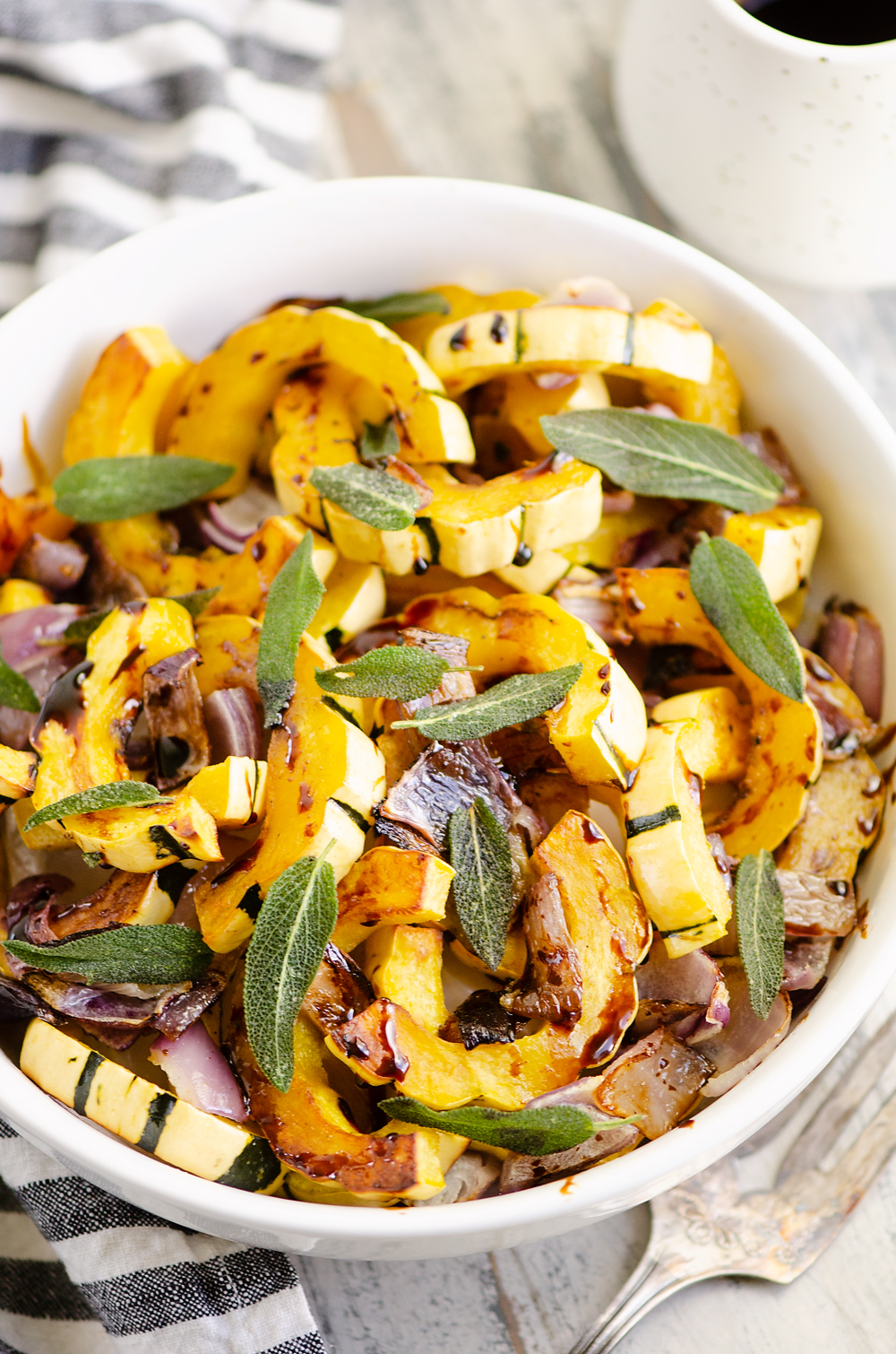 Crispy Sage Roasted Delicata Squash - The Creative Bite