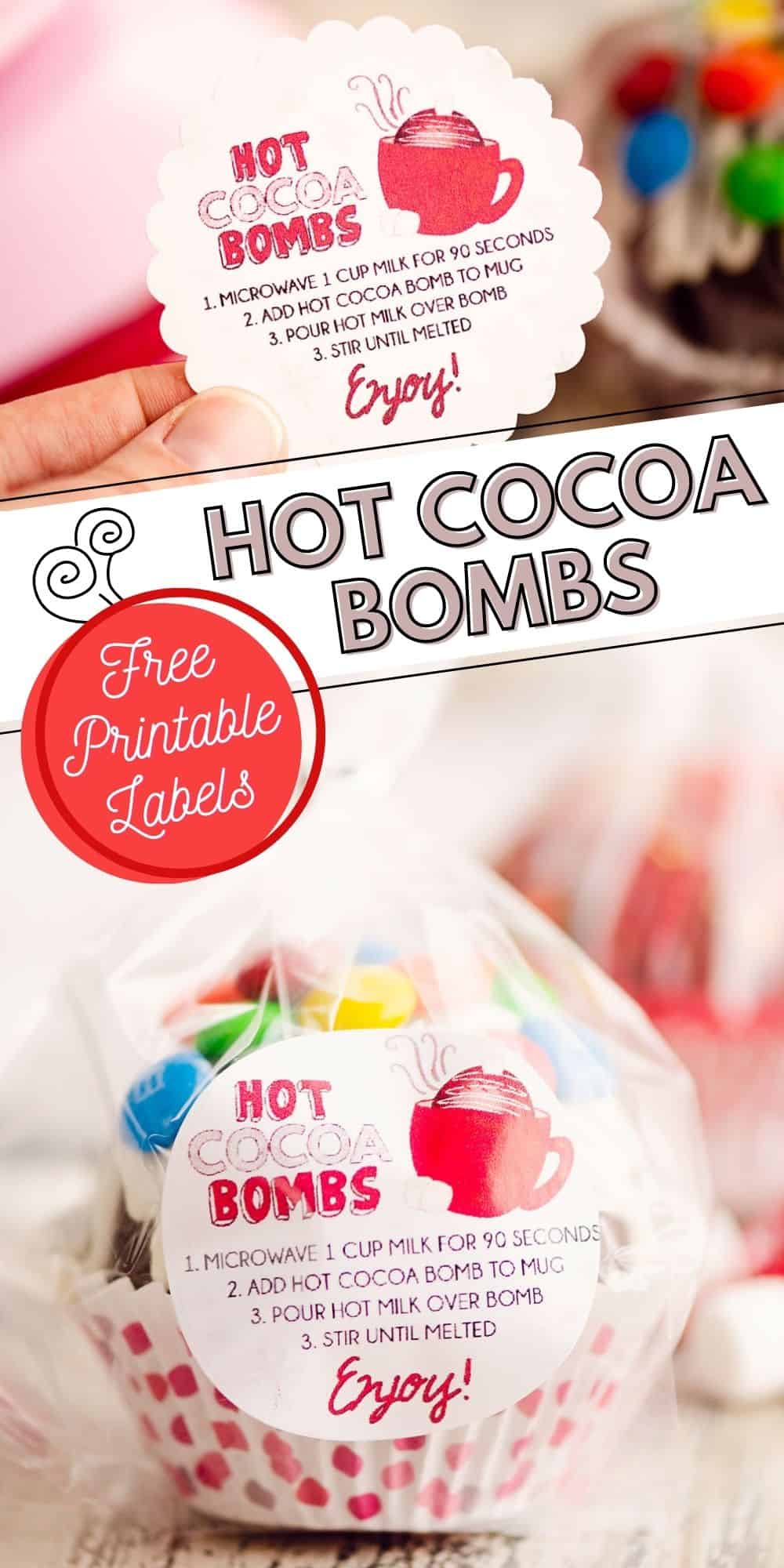 Free Printable Hot Cocoa Bomb Labels