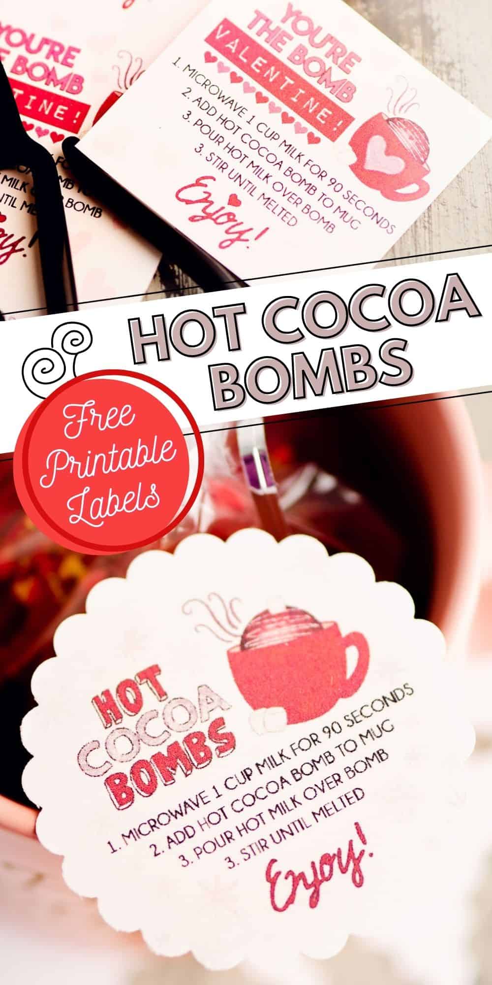 Free Printable Hot Cocoa Bomb Labels