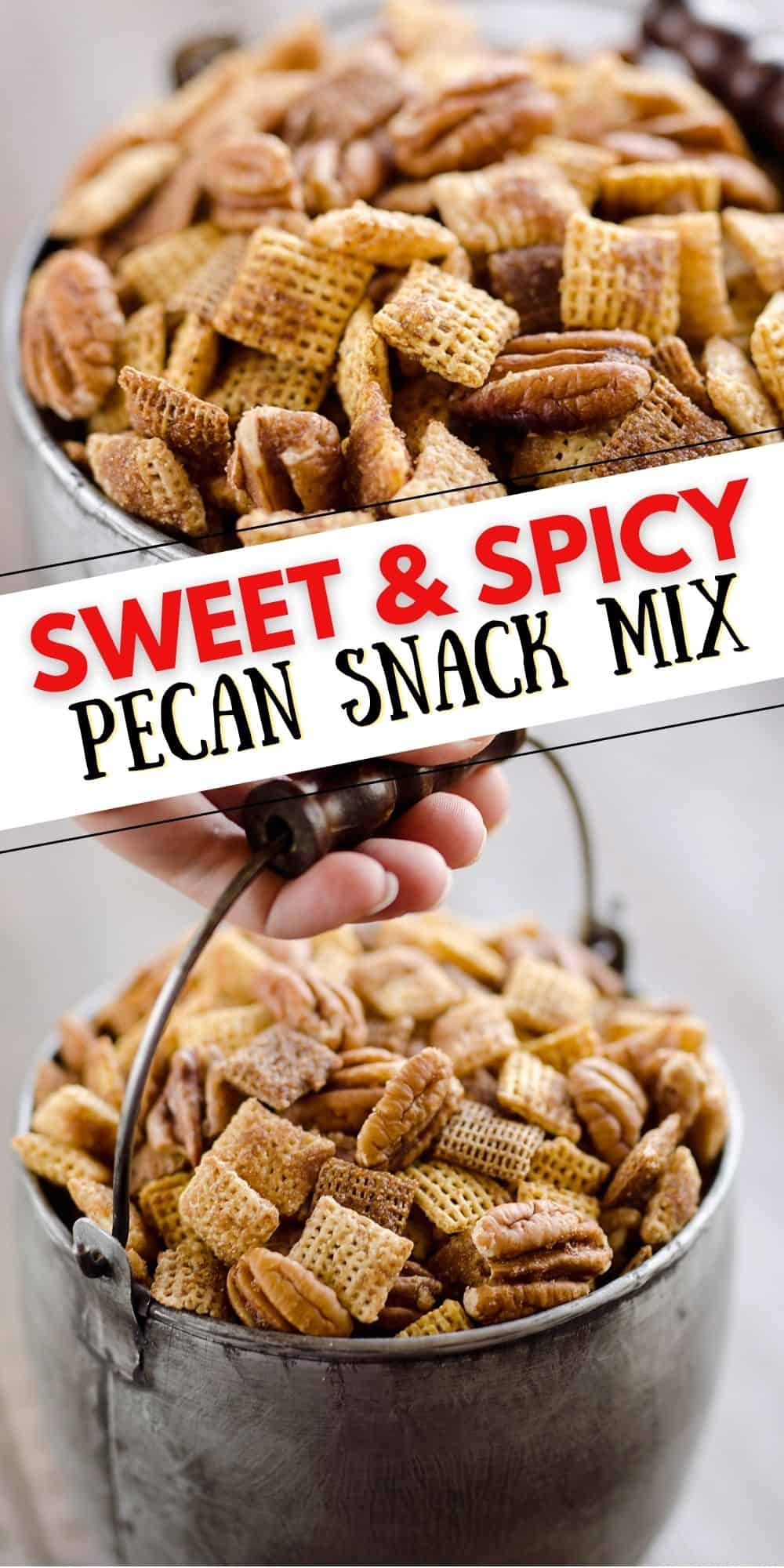 Sweet & Spicy Pecan Snack Mix - 10 minute treat