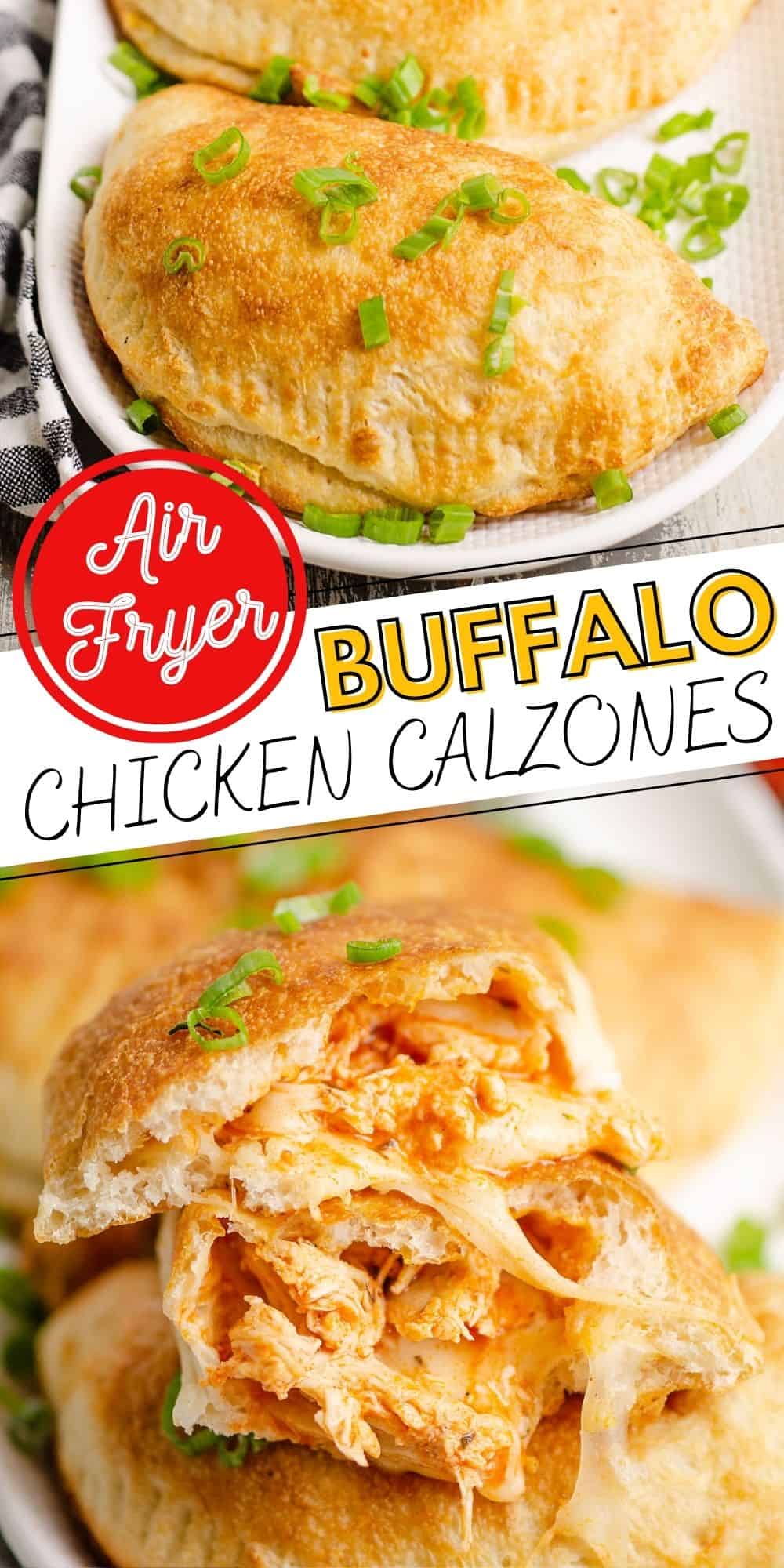 Air Fryer Buffalo Chicken Calzones