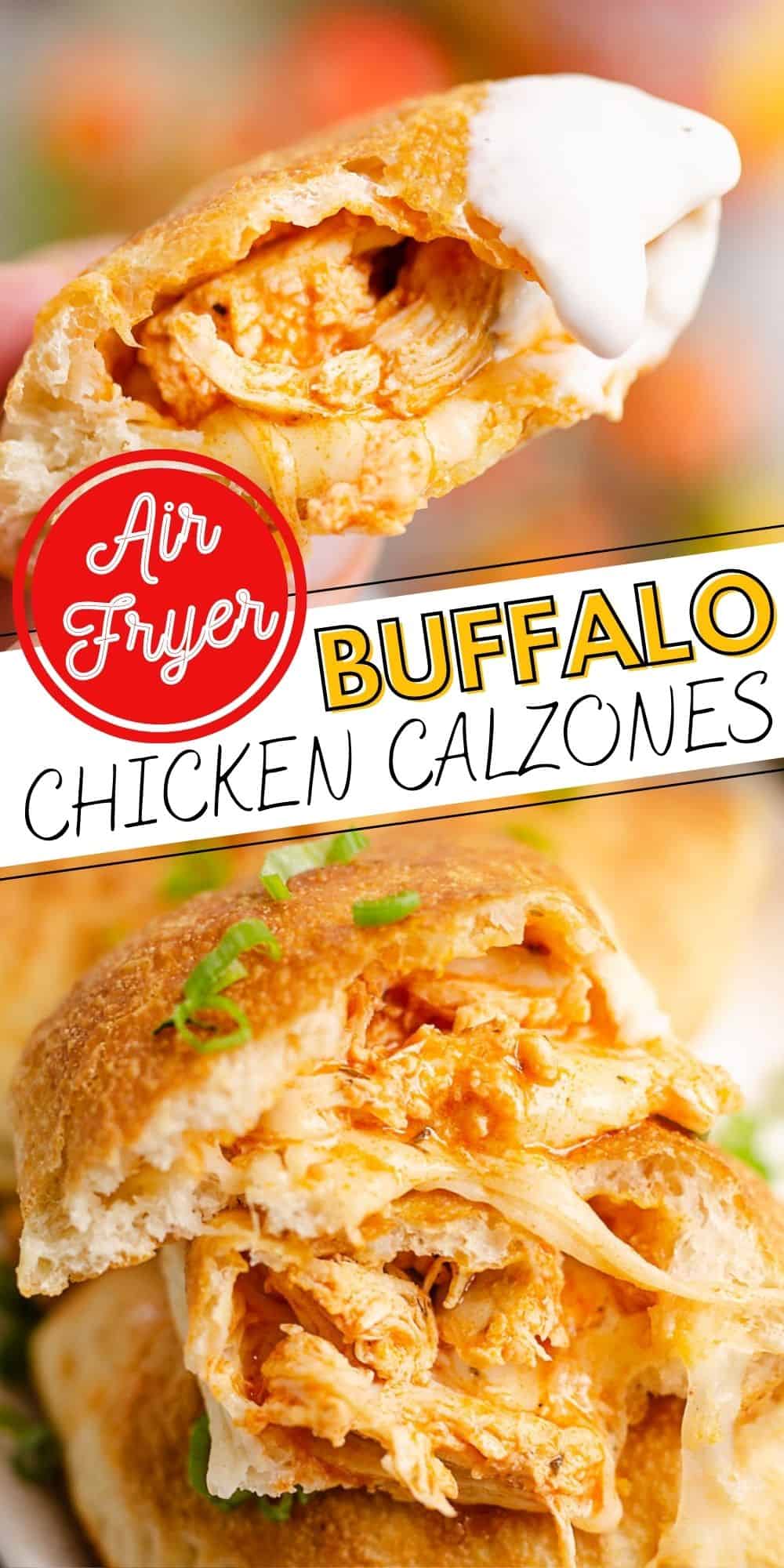 Air Fryer Buffalo Chicken Calzones