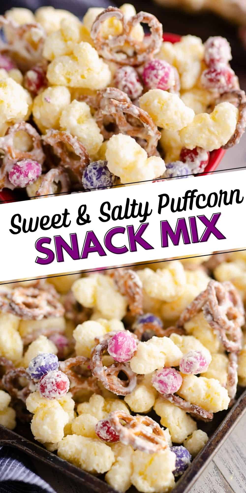 Sweet and Salty Puffcorn Snack Mix - 15 Minute Recipe
