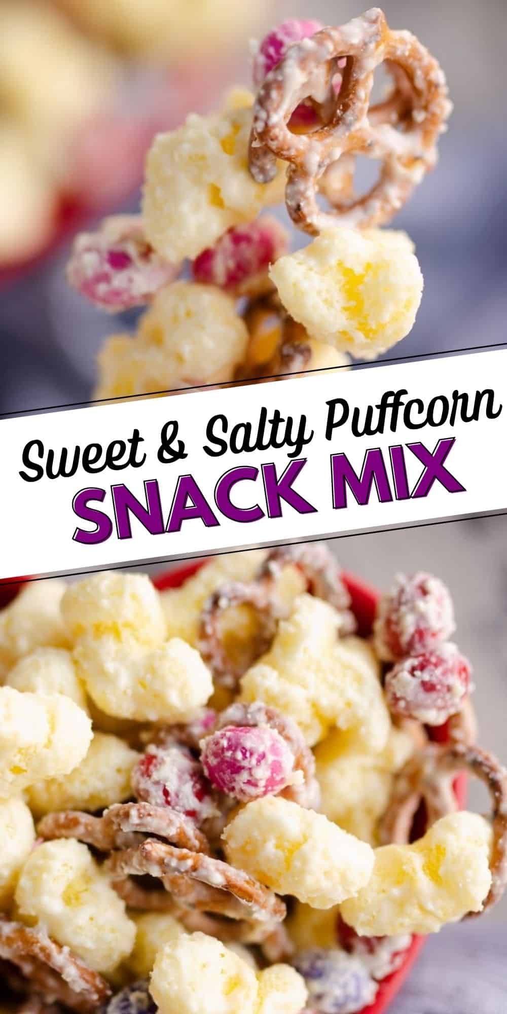 Sweet and Salty Puffcorn Snack Mix - 15 Minute Recipe