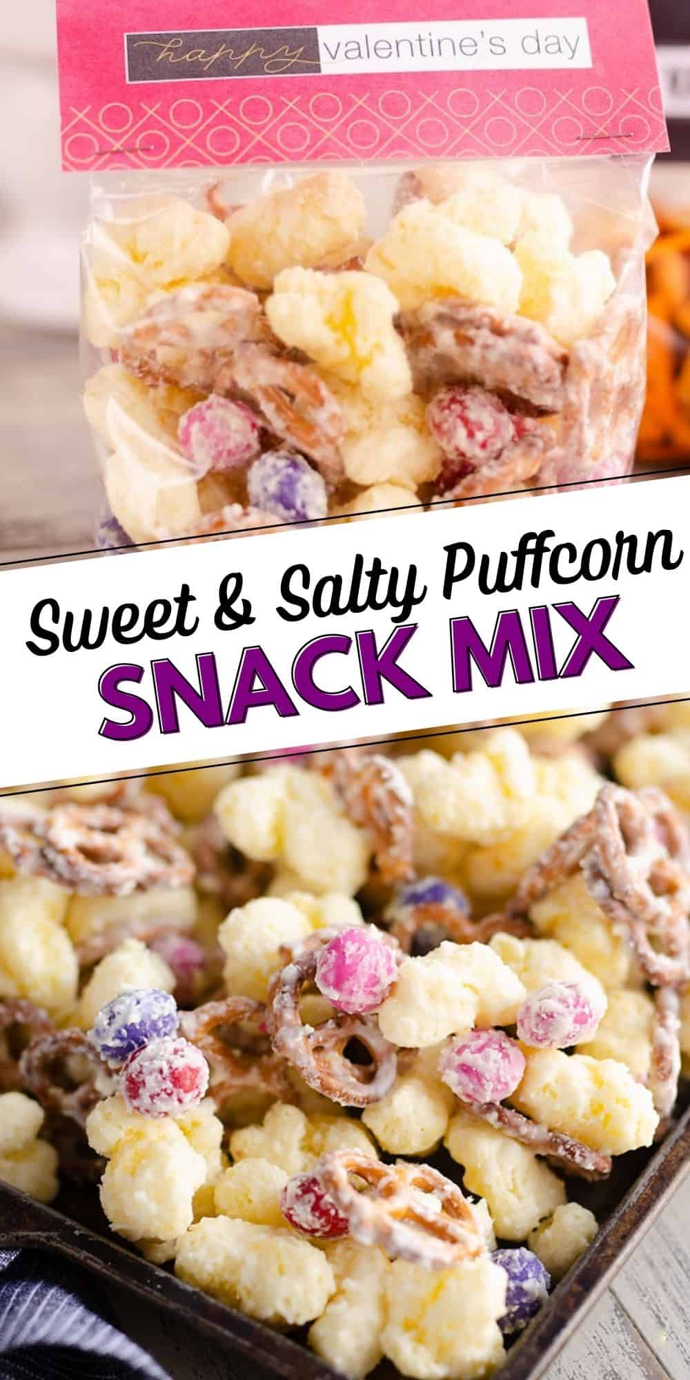 Sweet and Salty Puffcorn Snack Mix - 15 Minute Recipe