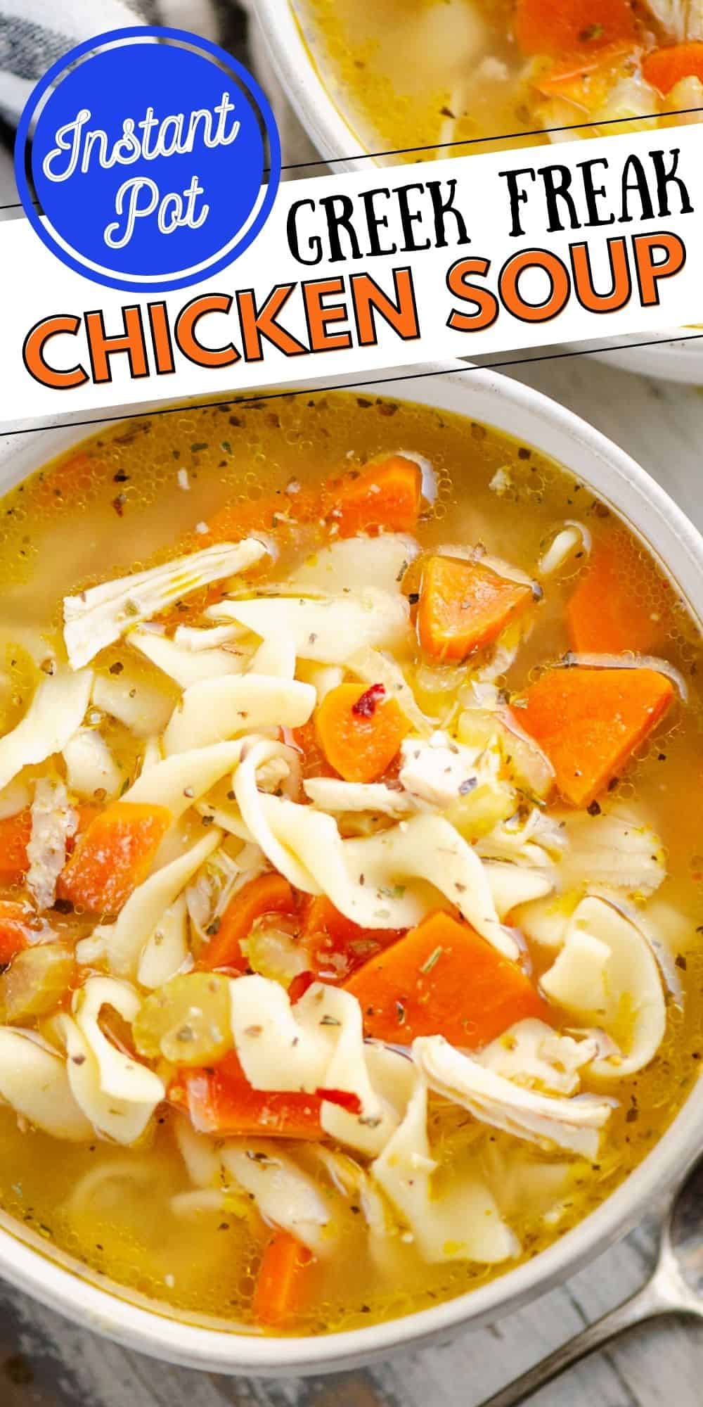 Instant Pot Greek Freak Chicken Noodle Soup