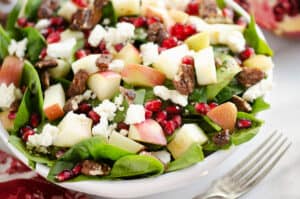 Pomegranate Apple Spinach Salad