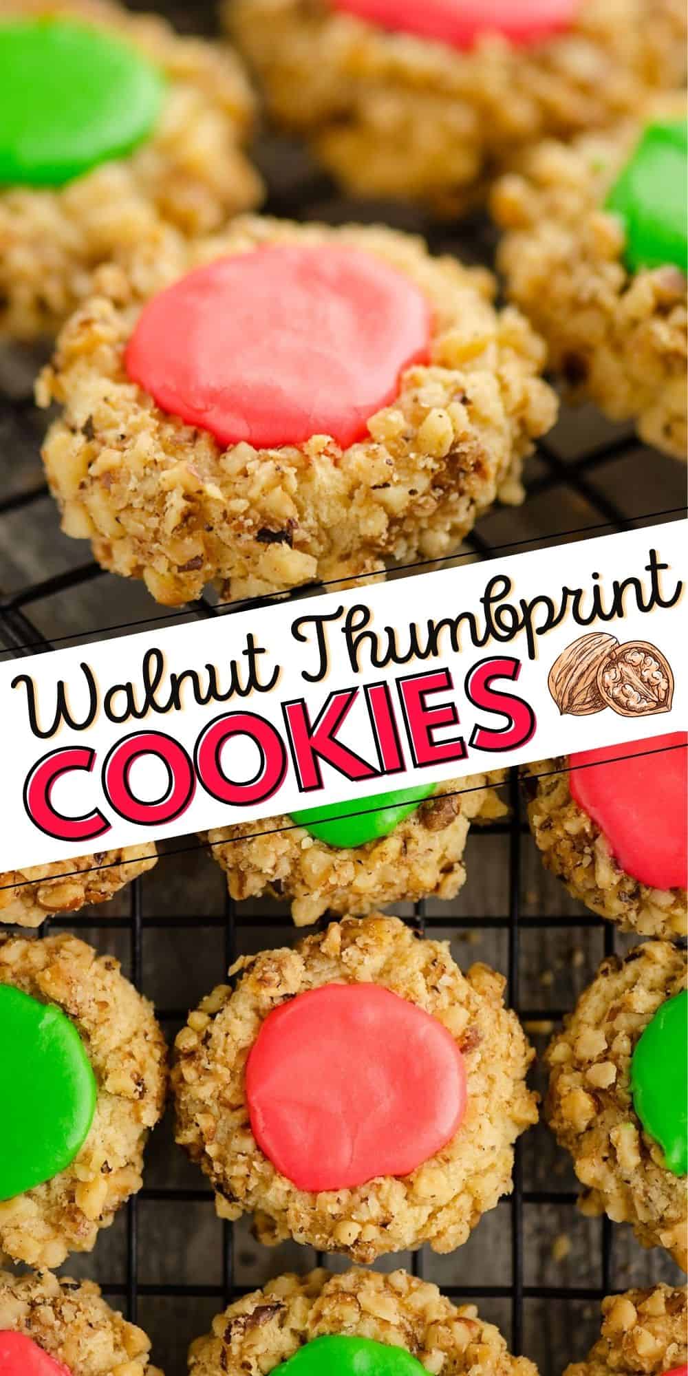 Walnut Thumbprint Cookies with Frosting