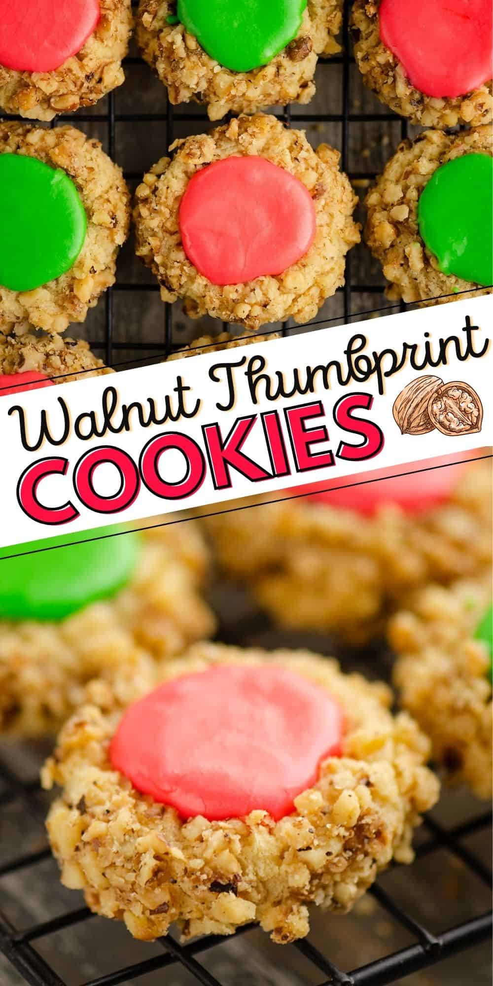 Walnut Thumbprint Cookies with Frosting