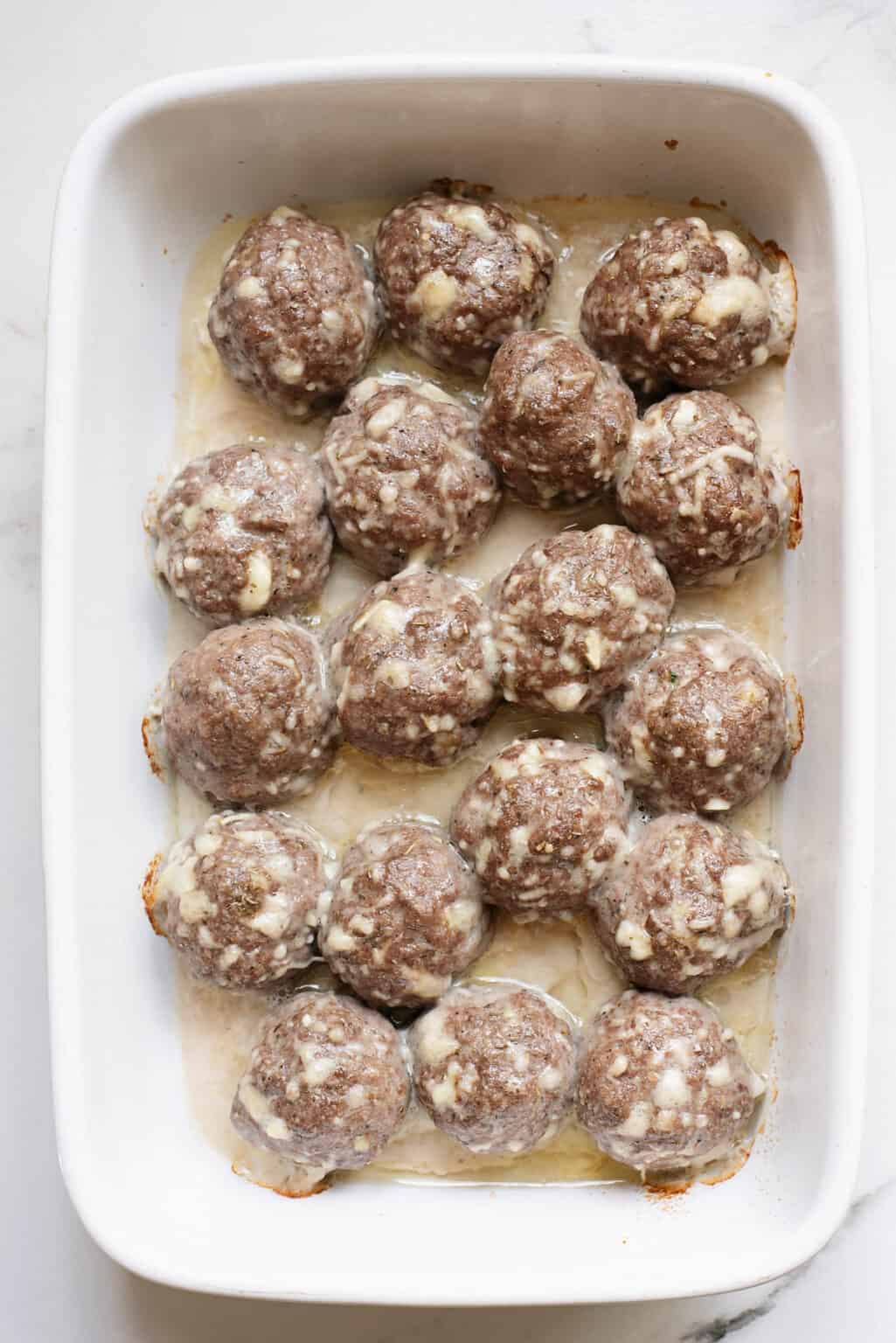 Cheesy Meatball Sub Casserole