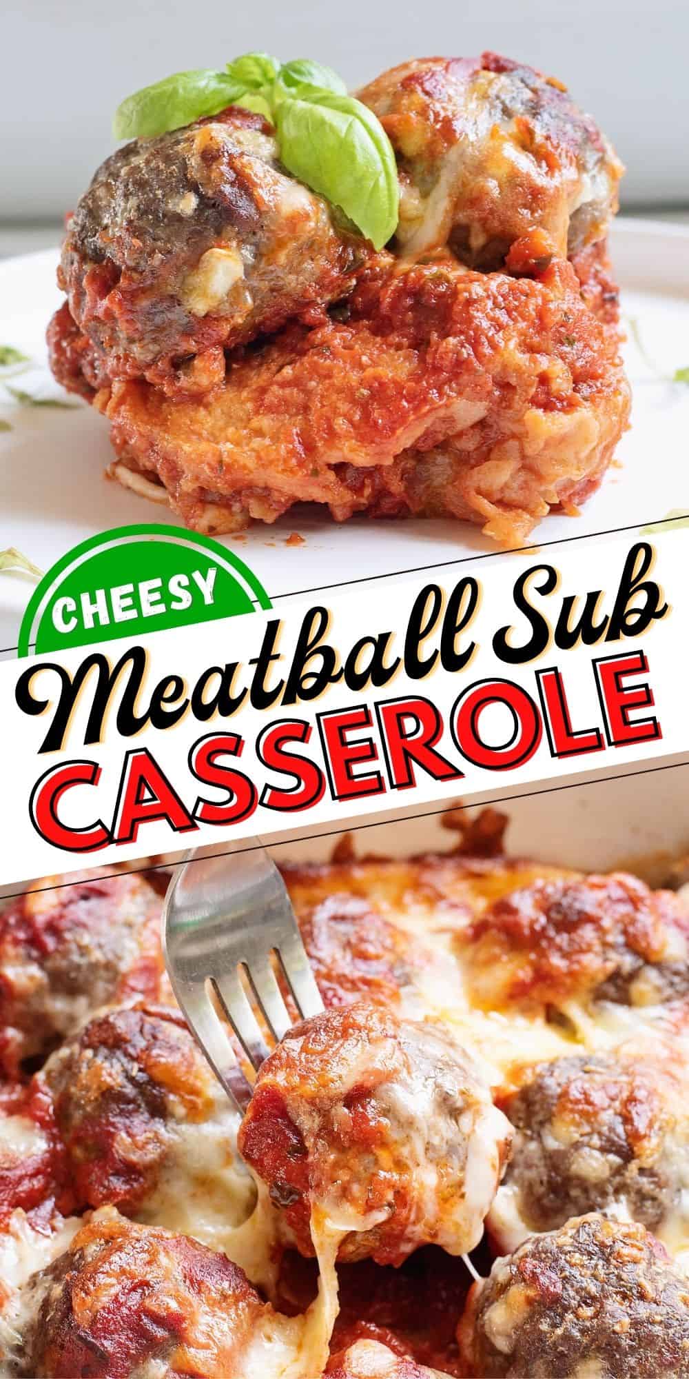 Cheesy Meatball Sub Casserole