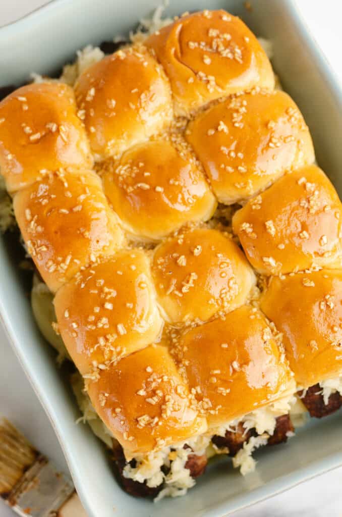 Cheesy Sauerkraut Brat Sliders