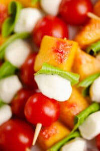 Peach Caprese Skewers