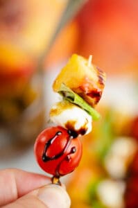 Peach Caprese Skewers