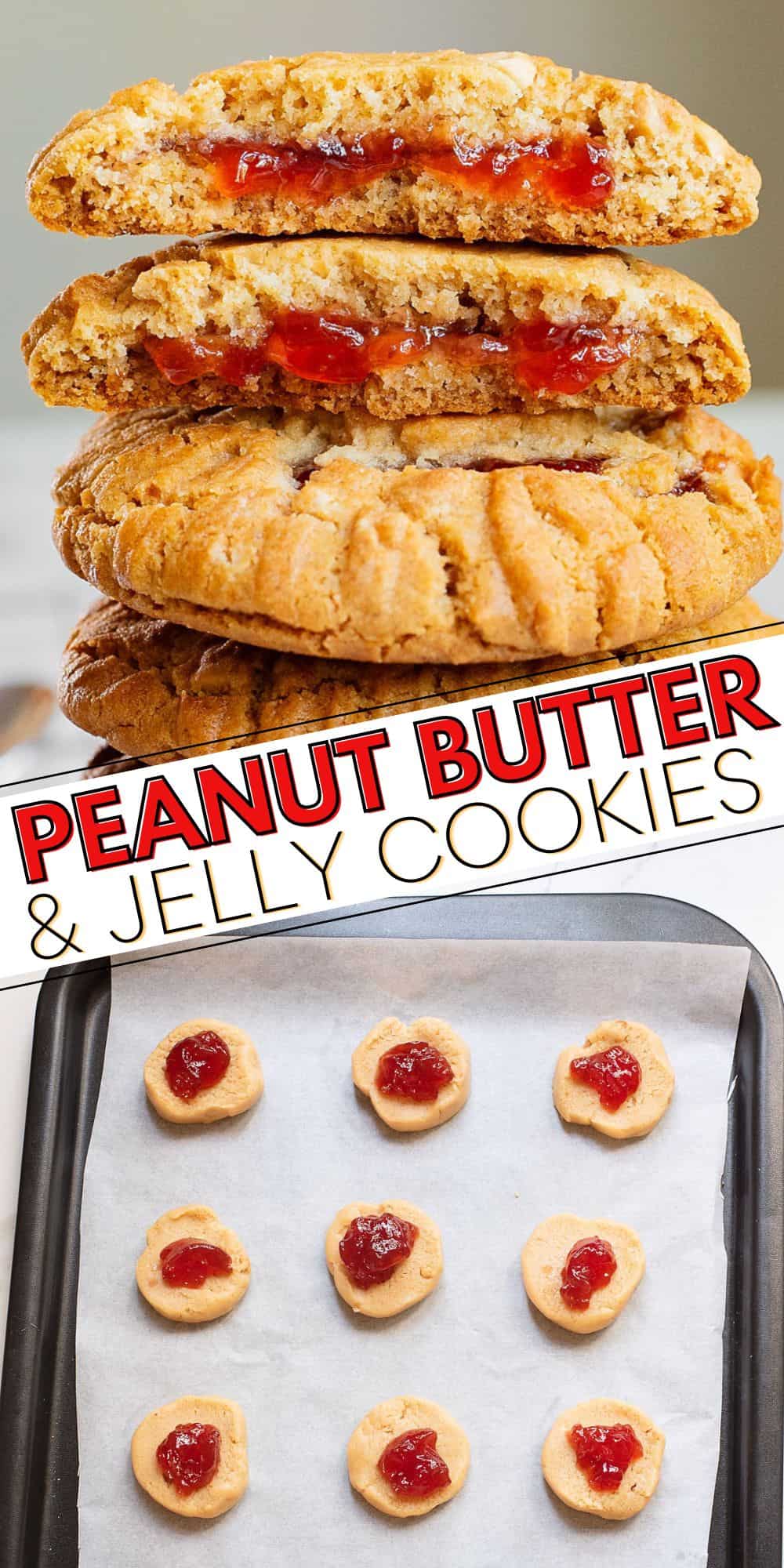 Peanut Butter Jelly Stuffed Cookies